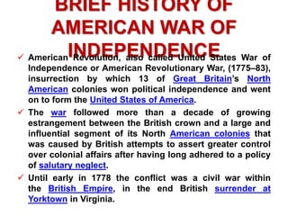 Presentation on American War of Independence | PPTX
