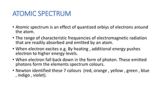SPECTROSCOPY AND ATOMIC SPECTRUM | PPTX