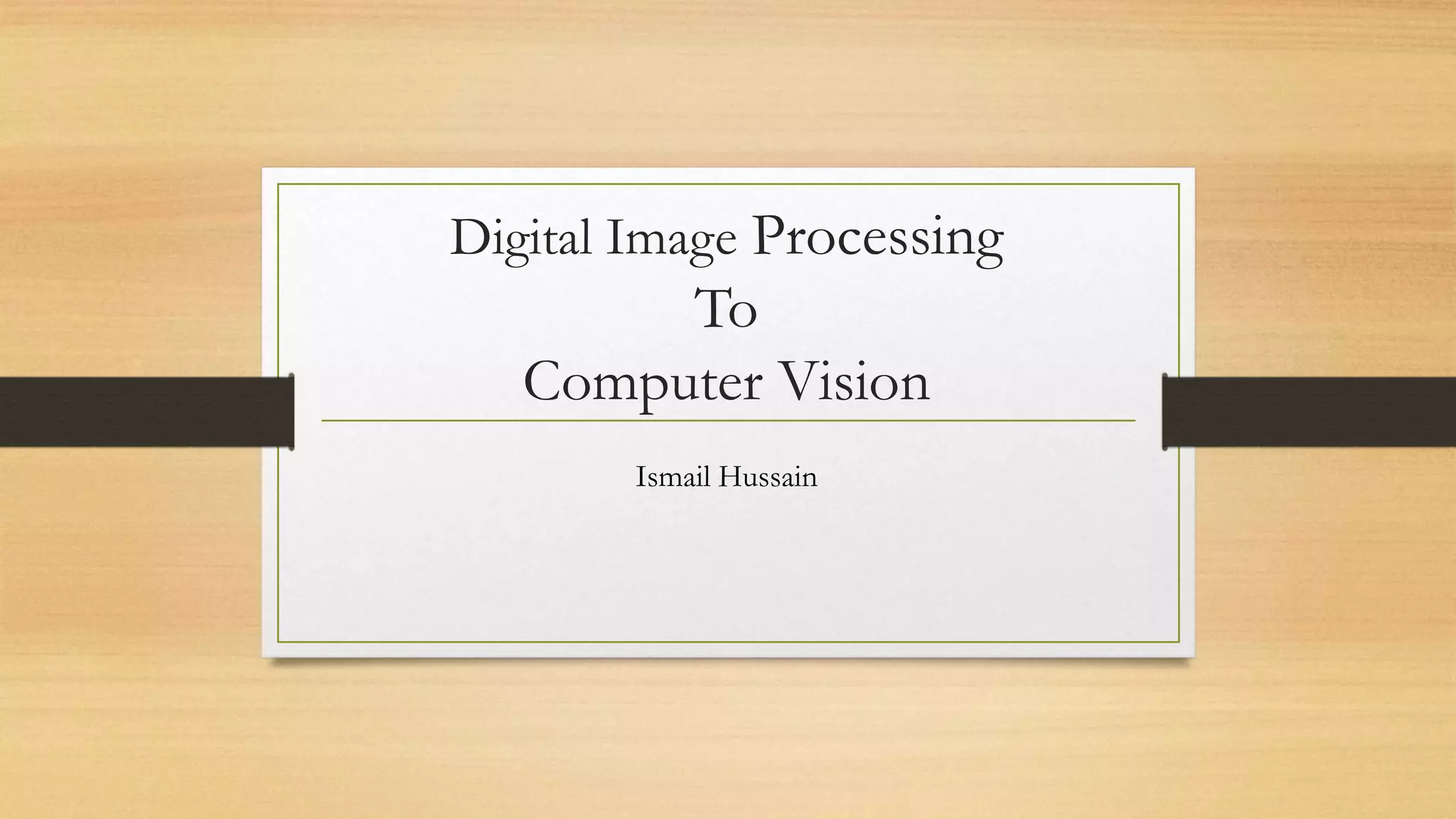 Computer Vision Presentation | PPT