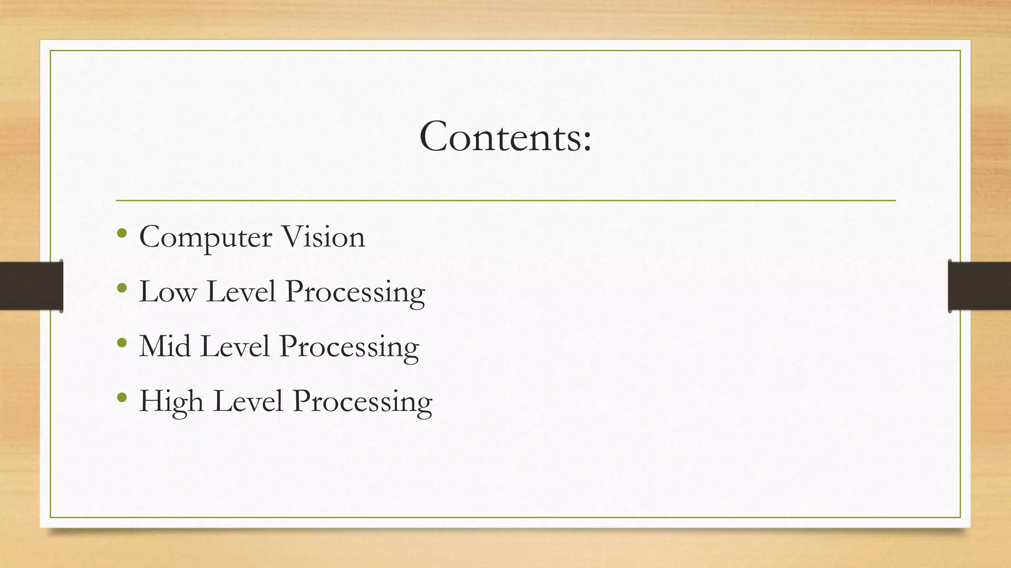 Computer Vision Presentation | PPT