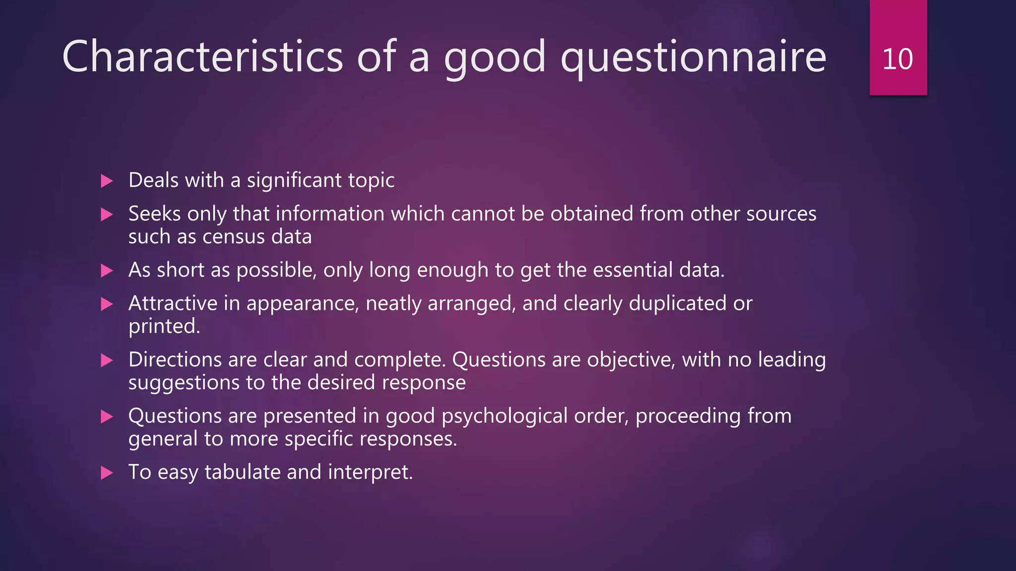Questionnaire | PPT
