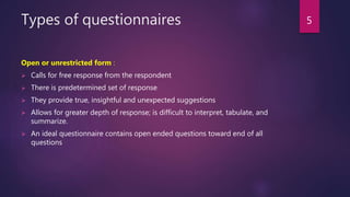 Questionnaire | PPT