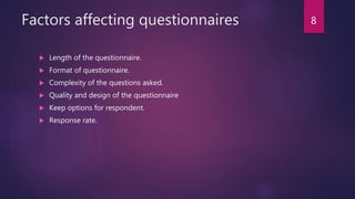 Questionnaire | PPT