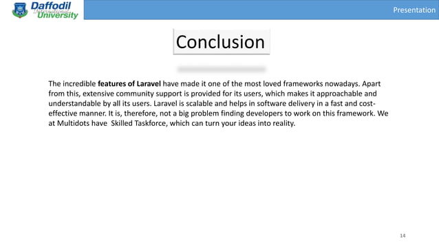 Laravel Presentation | PPTX | Programming Languages | Computing