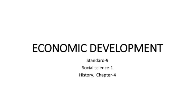 Presentation on Economic Development | PPT