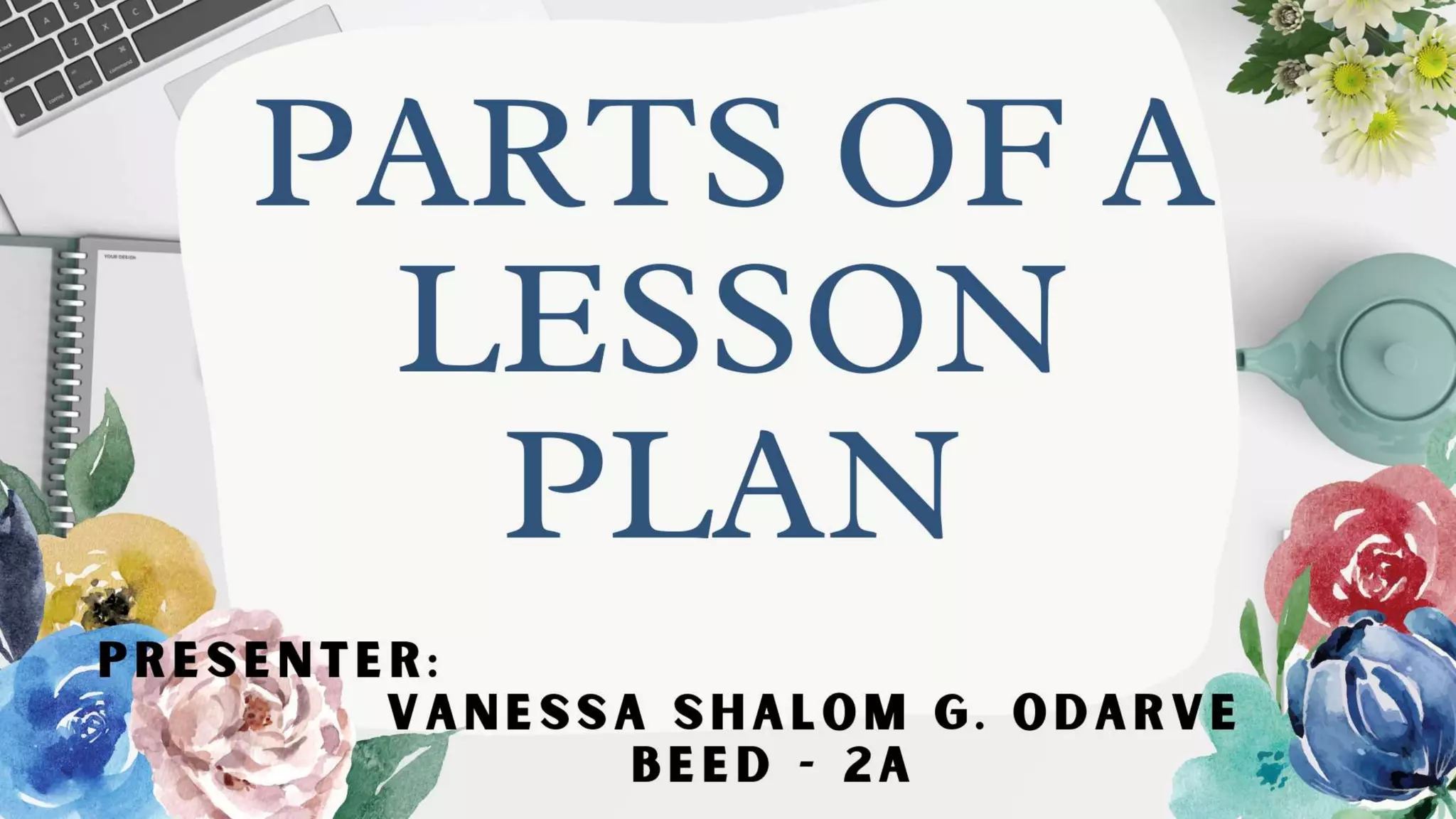 Parts of the Lesson Plan | PPT