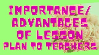 Parts of the Lesson Plan | PPTX