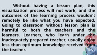 Parts of the Lesson Plan | PPTX