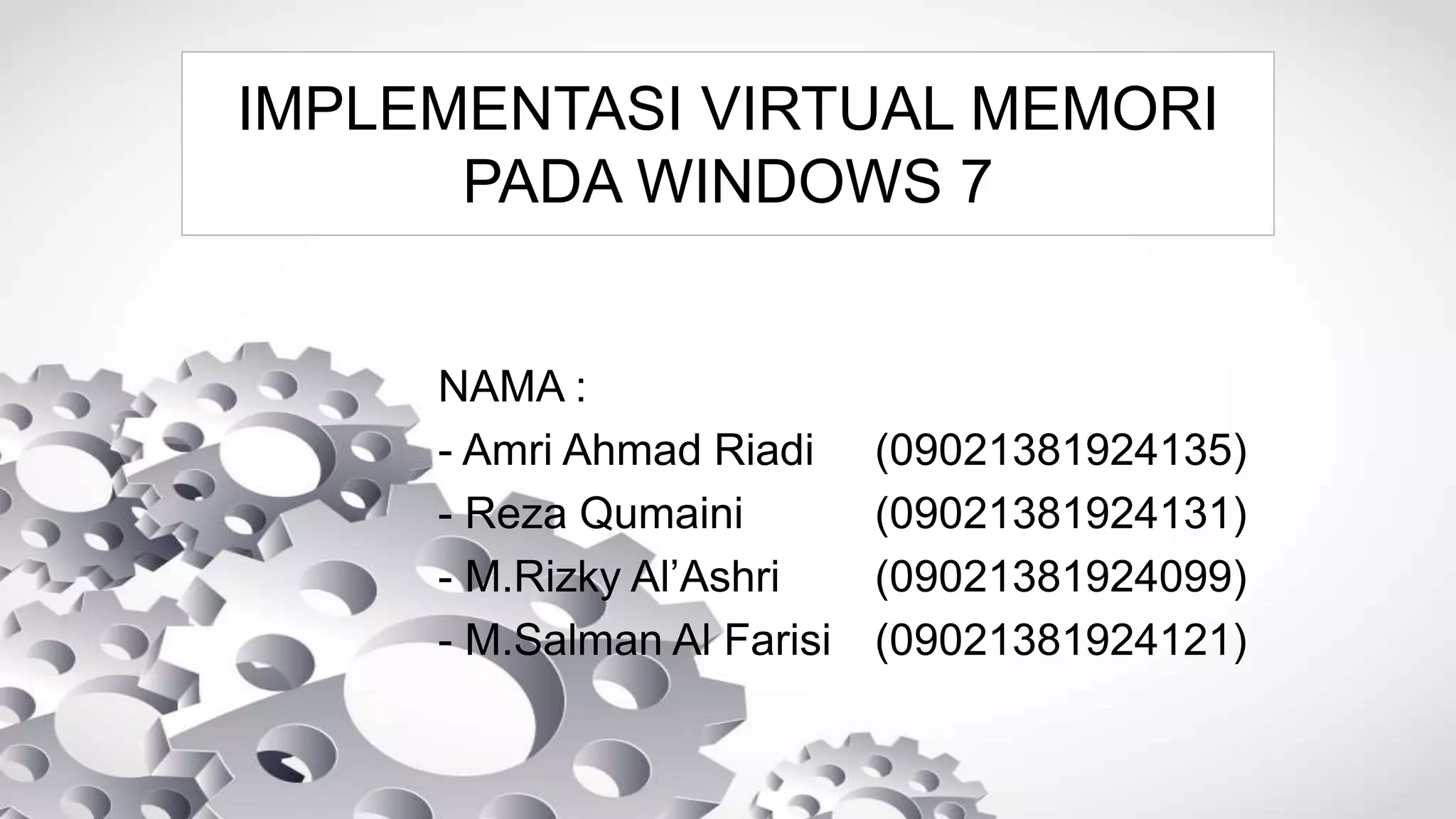 Implementasi virtual memori | PPTX