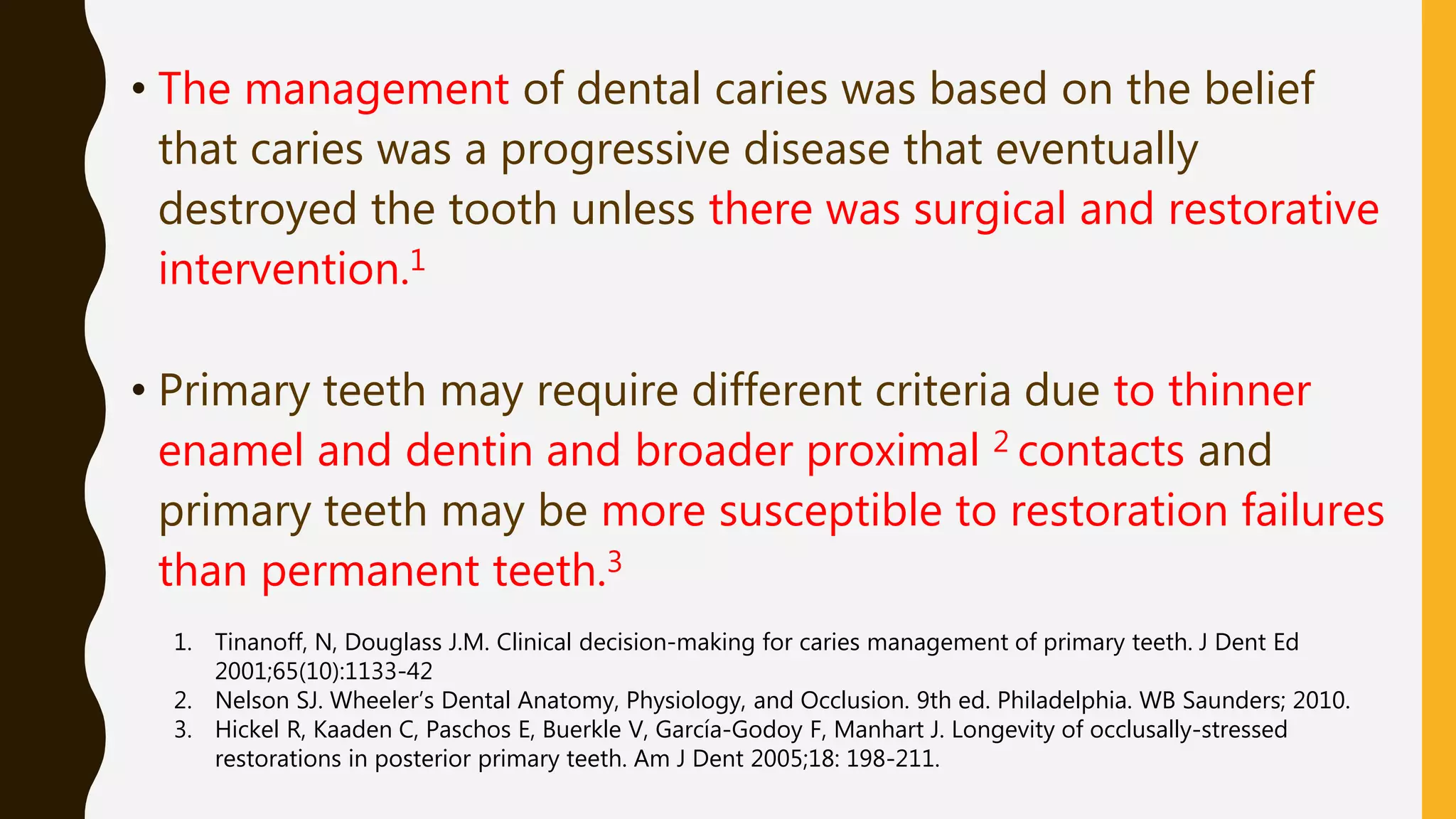 AAPD guidelines for restorative dentistry | PPTX