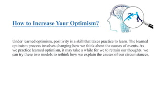 Optimism and Learned Optimism- Martin Seligman | PPTX