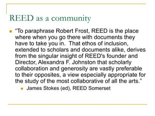 What is this thing called REED? | PPT