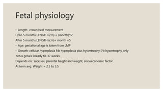 Embryo and Fetal Growth | PPTX