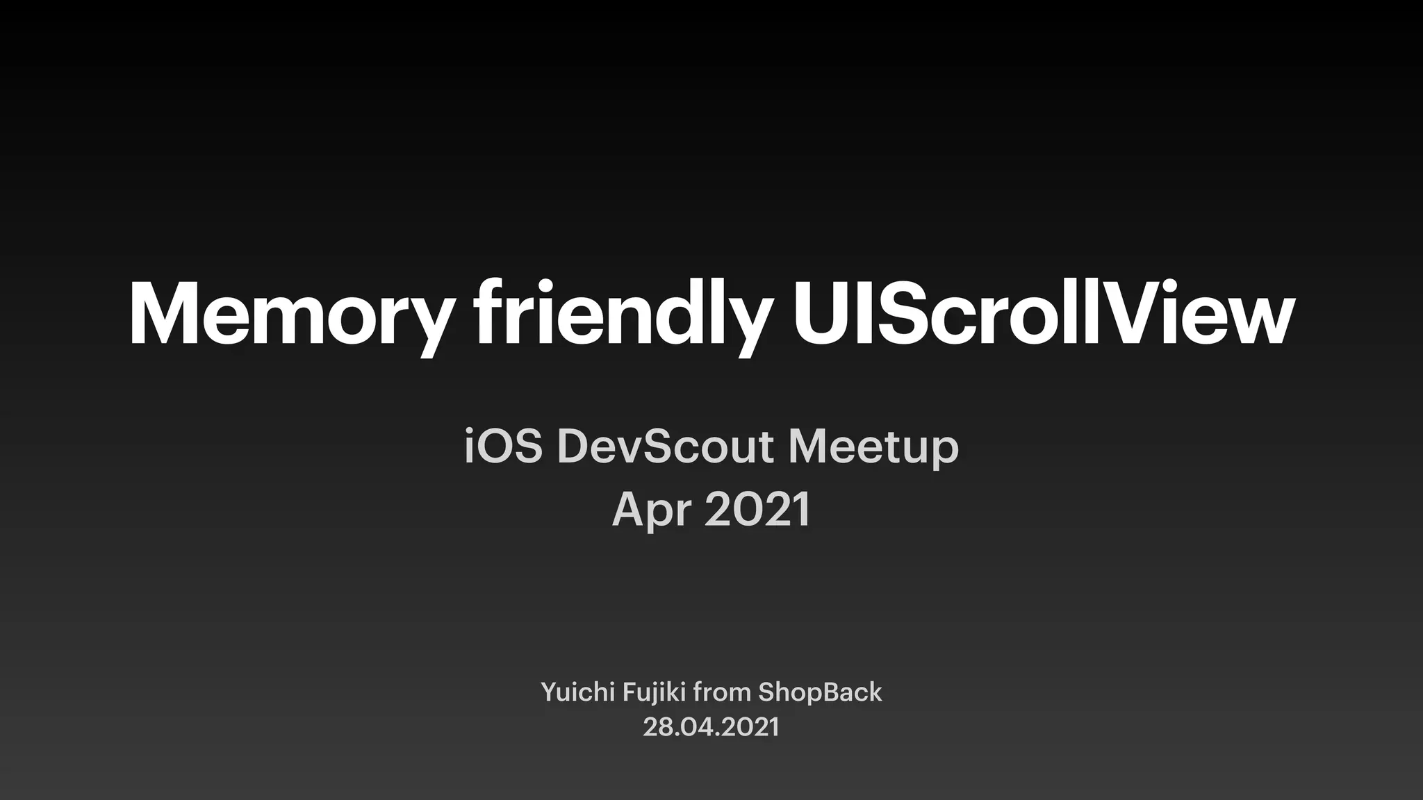 Memory friendly UIScrollView | PPT