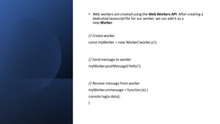 Web Worker, Service Worker and Worklets | PPT