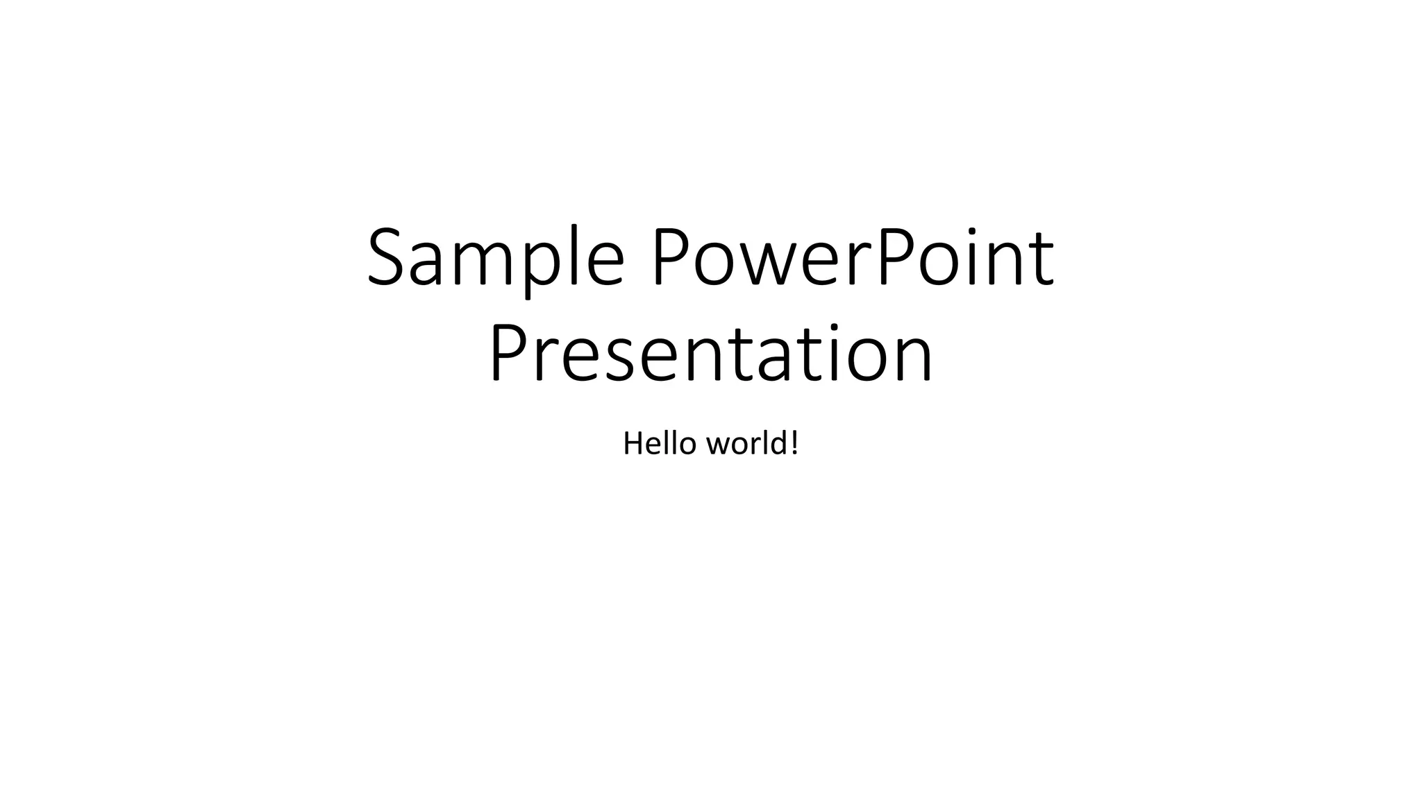 CSVC - Sample Presentation | PPTX
