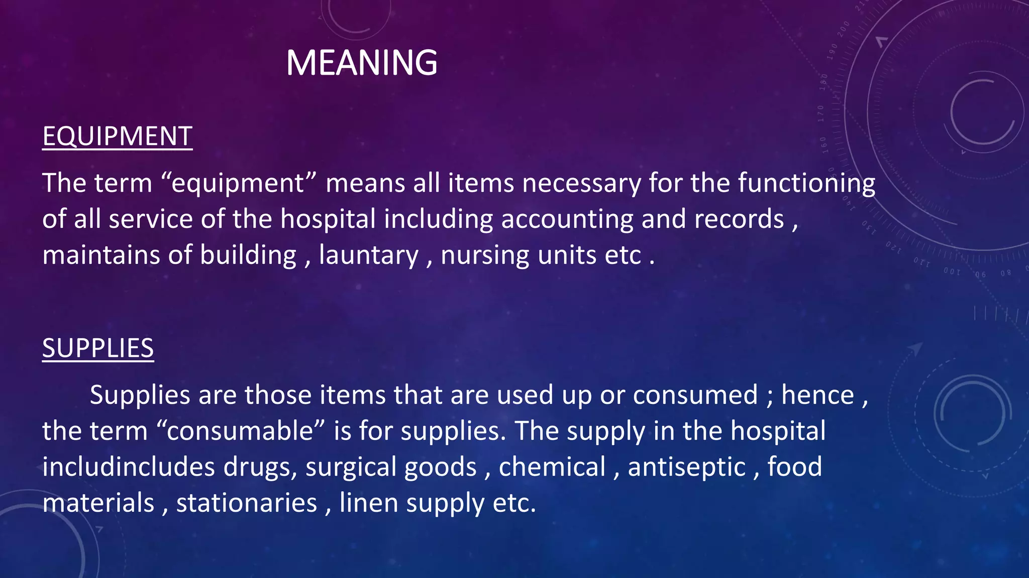 Maintaining supplies and equipment's in Wards | PPTX