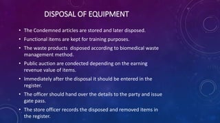 Maintaining supplies and equipment's in Wards | PPTX