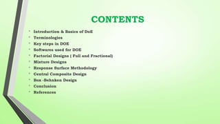 Design of Experiments (Pharma) | PPTX