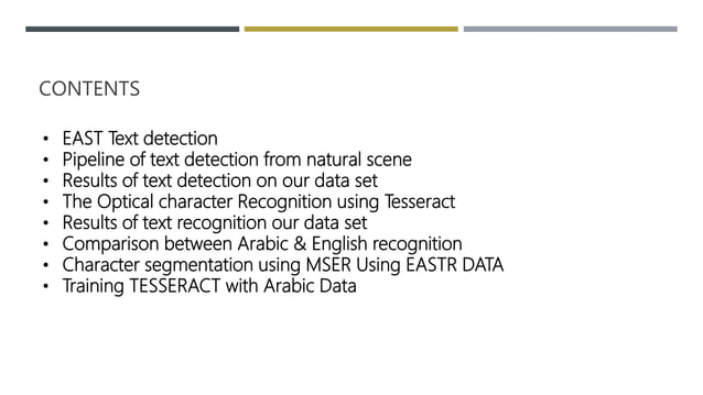 An Efficient Arabic Text Spotting from Natural Scenes Images | PPT