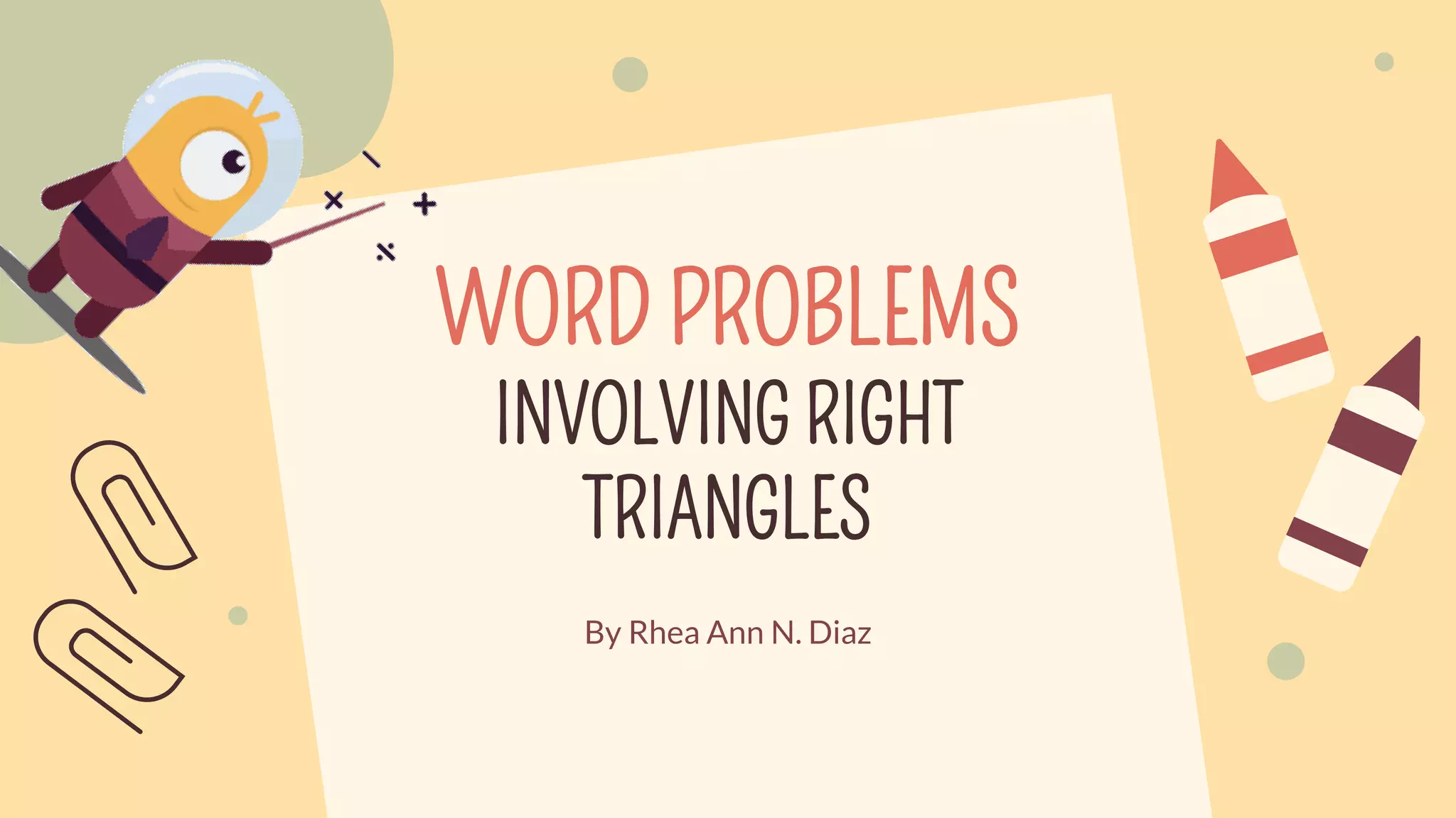 Word Problems Involving Right Triangles | PPTX