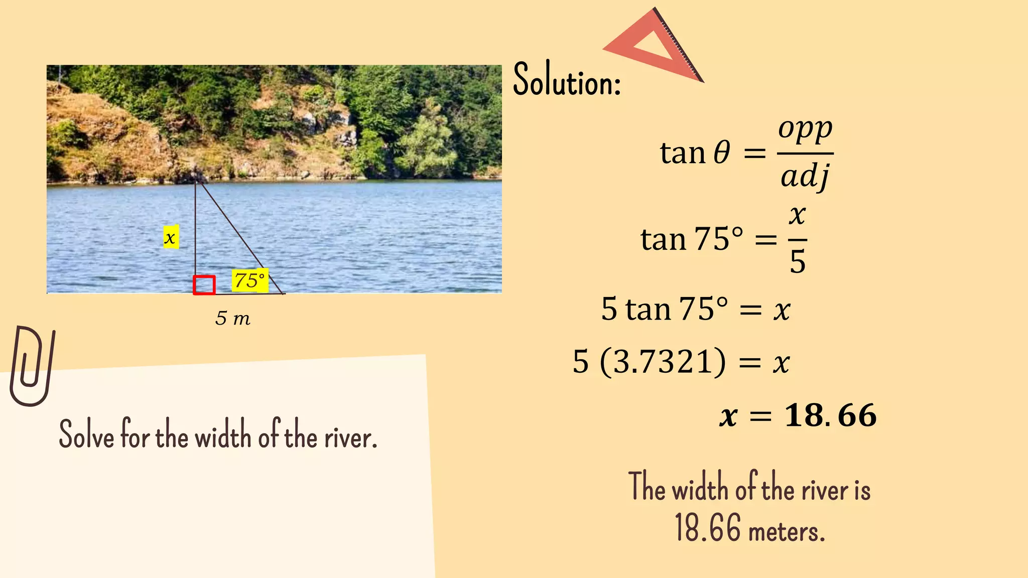 Word Problems Involving Right Triangles | PPTX