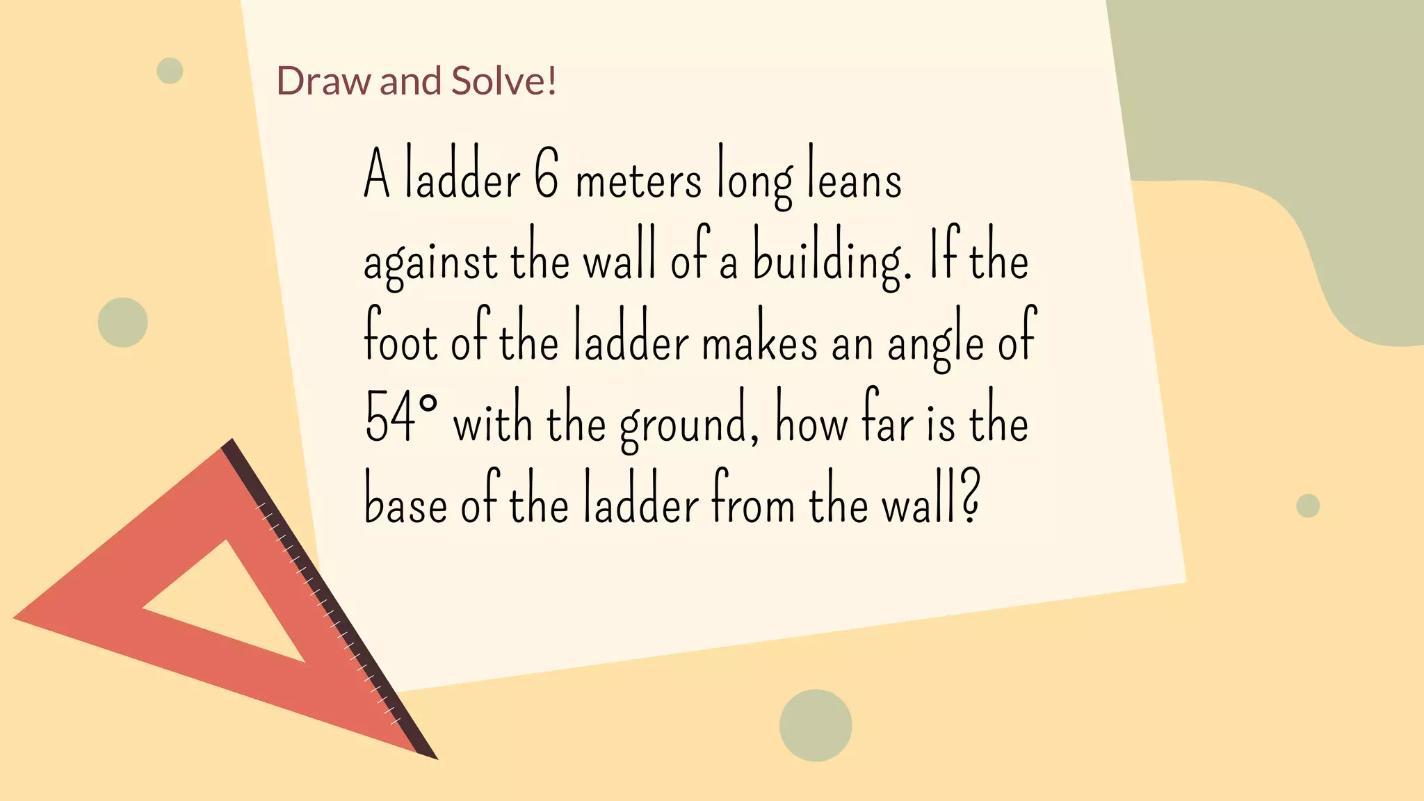 Word Problems Involving Right Triangles | PPTX