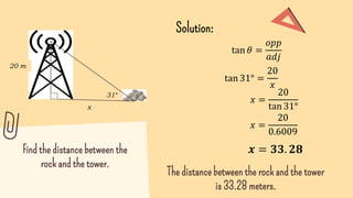 Word Problems Involving Right Triangles | PPTX