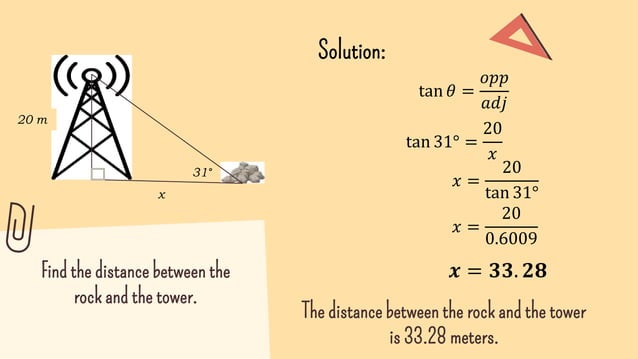 Word Problems Involving Right Triangles | PPTX