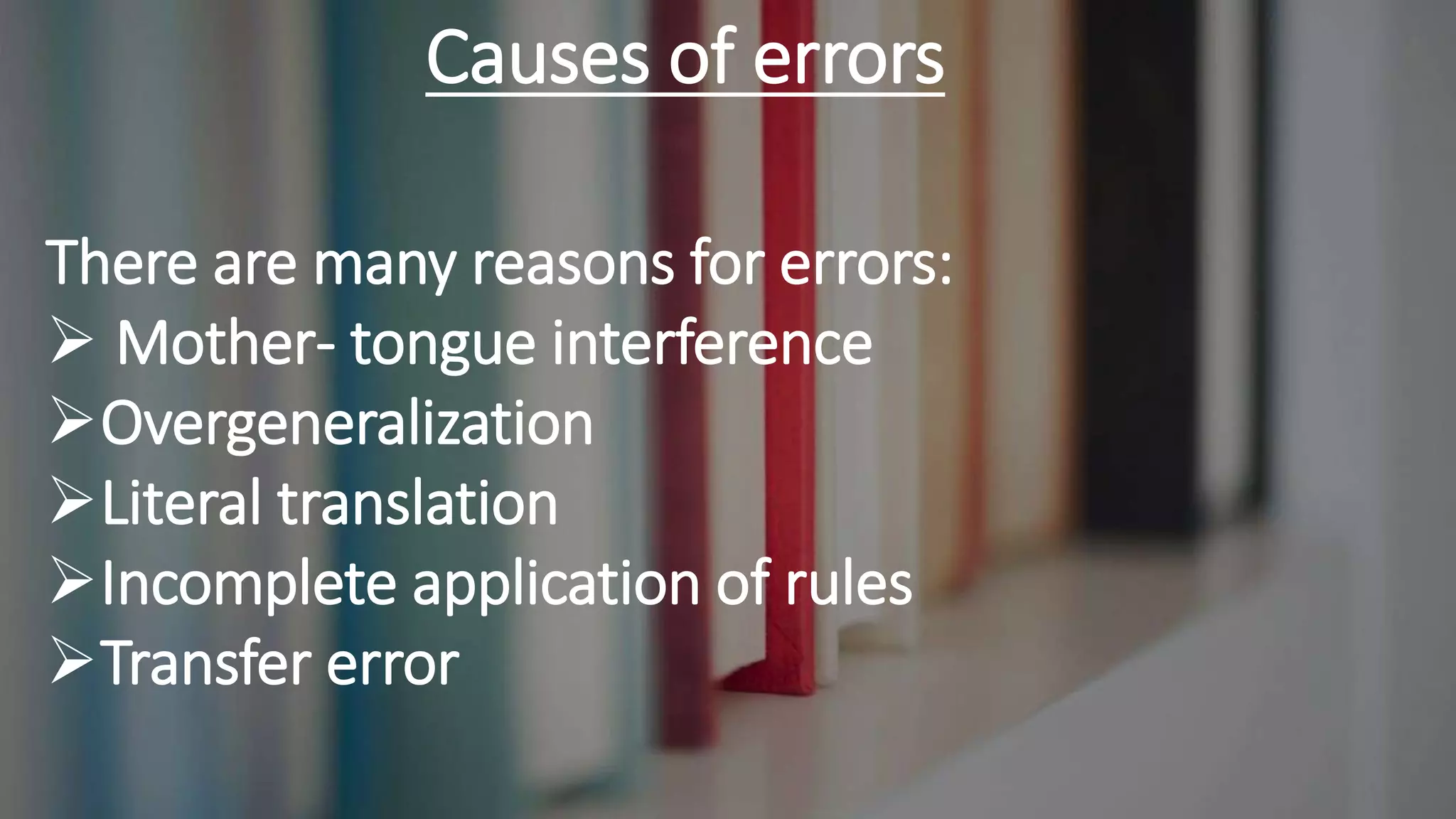 Errors and mistakes | PPTX