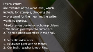 Errors and mistakes | PPTX