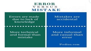 Errors and mistakes | PPTX