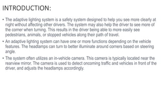 ADAPTIVE LIGHTING SYSTEM | PPTX