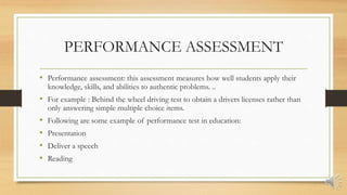 benifits of formal performance assessment | PPTX | Educational ...