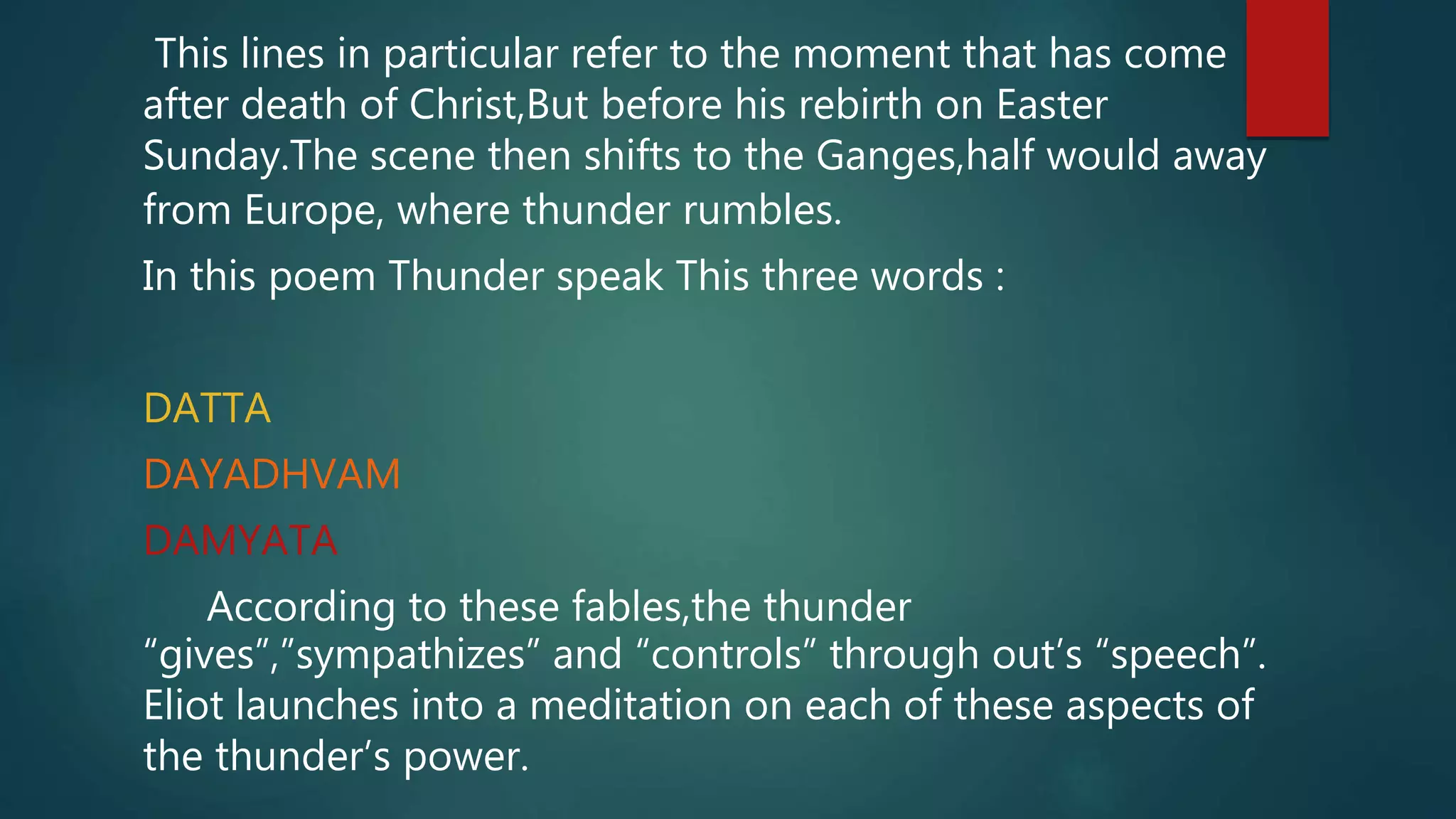 "Waste Land" poem by T.S Eliot | PPT