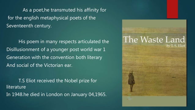 "Waste Land" poem by T.S Eliot | PPT