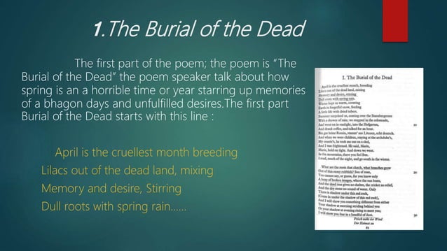 "Waste Land" poem by T.S Eliot | PPT