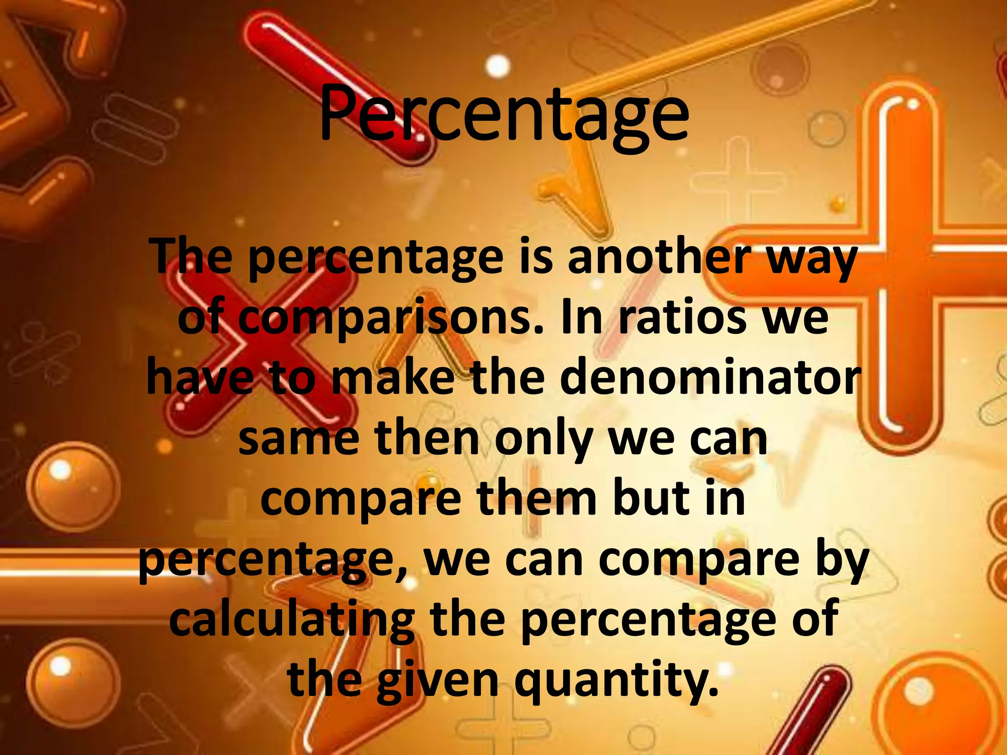 Comparing Quantities | PPTX