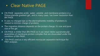 Separation of Biomolecules | PPTX