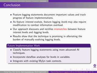 A Tool for Rejuvenating Feature Logging Levels via Git Histories and ...