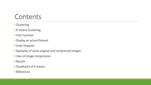 Image Compression using K-Means Clustering Method | PPTX