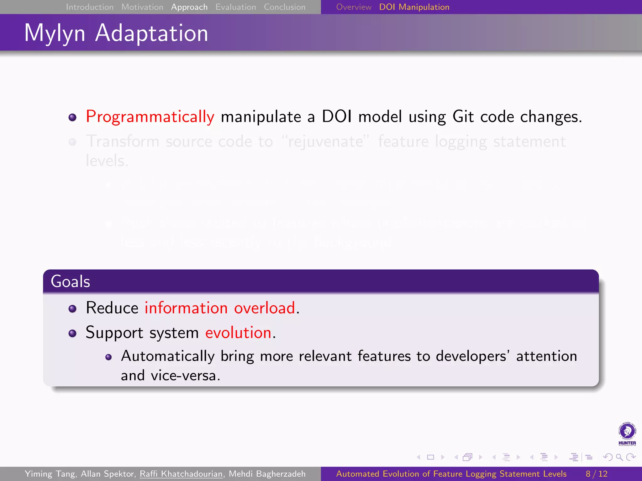 Automated Evolution Of Feature Logging Statement Levels Using Git