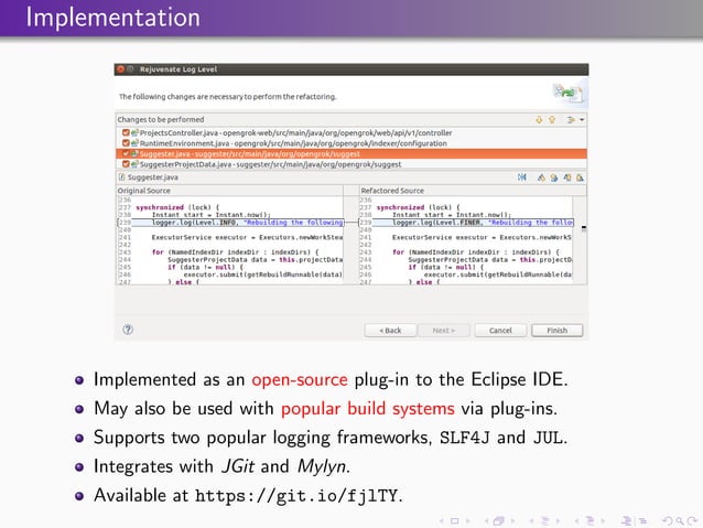 Automated Evolution Of Feature Logging Statement Levels Using Git