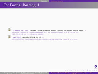 Automated Evolution of Feature Logging Statement Levels Using Git Histories and Degree of ...