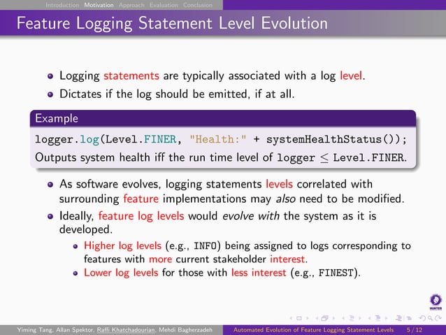 Automated Evolution of Feature Logging Statement Levels Using Git ...