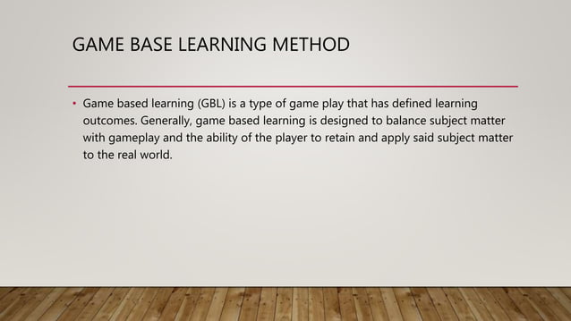 Game Base learning method | PPTX | Educational Video Games | Video Game ...