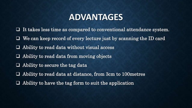 Attendance system development using RFID | PPT