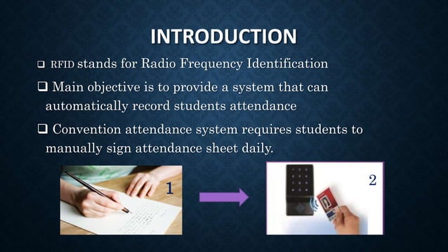 Attendance system development using RFID | PPT