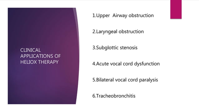 Heliox therapy .pptx | Lung and Respiratory Health | Diseases and ...