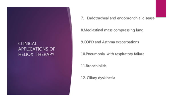 Heliox therapy .pptx | Lung and Respiratory Health | Diseases and ...